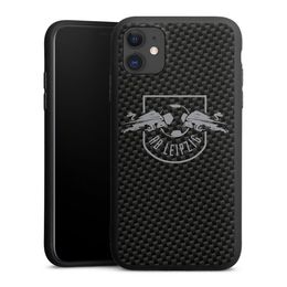 DeinDesign iPhone 11 Handy Premium Silikon H&uuml;lle Handyh&uuml;lle schwarz Case Rb Leipzig Carbon Metallic Look Silikon Premium Case