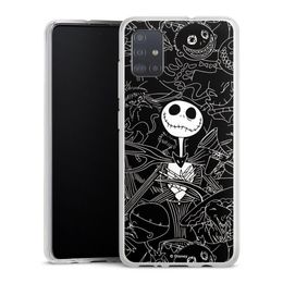 DeinDesign Galaxy A51 Handy Silikon H&uuml;lle Case transparent Handyh&uuml;lle Disney Nightmare Before Christmas Halloween Silikon Case