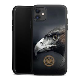 DeinDesign iPhone 11 Handy Premium Silikon H&uuml;lle Handyh&uuml;lle schwarz Case Eintracht Frankfurt Eagle Official Licensed Product Silikon Premium Case