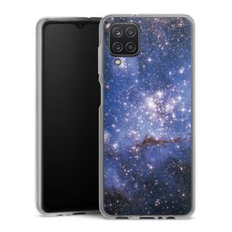 DeinDesign Galaxy A12 Handy Silikon H&uuml;lle Case transparent Handyh&uuml;lle Weltall Galaxy Weltraum Silikon Case