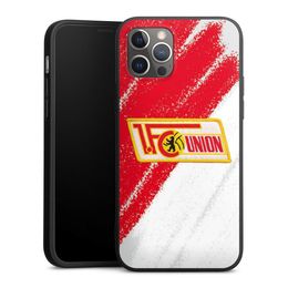 DeinDesign iPhone 12 Pro Handy Premium Silikon H&uuml;lle Handyh&uuml;lle schwarz Case 1. Fc Union Berlin Logo Official Licensed Product Silikon Premium Case