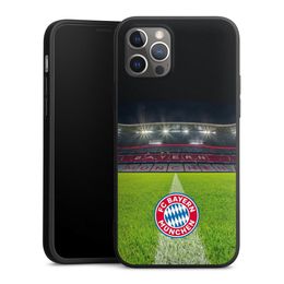 DeinDesign iPhone 12 Pro Handy Premium Silikon H&uuml;lle Handyh&uuml;lle schwarz Case Stadium Fc Bayern M&uuml;nchen Fcb Silikon Premium Case
