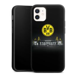 DeinDesign iPhone 12 mini Handy Premium Silikon H&uuml;lle Handyh&uuml;lle schwarz Case Borussia Dortmund Stadium Bvb Silikon Premium Case