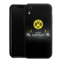 DeinDesign iPhone Xr Handy Premium Silikon H&uuml;lle Handyh&uuml;lle schwarz Case Borussia Dortmund Stadium Bvb Silikon Premium Case