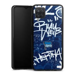 DeinDesign Galaxy A12 Handy Silikon H&uuml;lle Case schwarz Handyh&uuml;lle Hertha Bsc Official Licensed Product Graffiti