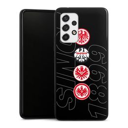 DeinDesign Galaxy A53 5G Handy Silikon H&uuml;lle Case schwarz Handyh&uuml;lle Eagle Eintracht Frankfurt Logo
