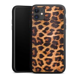 DeinDesign iPhone 11 Handy Premium Silikon H&uuml;lle Handyh&uuml;lle schwarz Case Animal Print Leopard Fur Silikon Premium Case