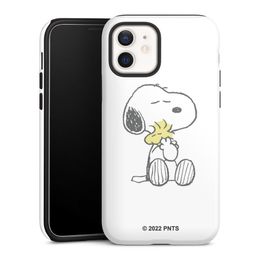 DeinDesign iPhone 12 mini Handy Panzer Handyh&uuml;lle robuste Outdoor H&uuml;lle Schutzh&uuml;lle gl&auml;nzend Snoopy Love Peanuts Tough Case