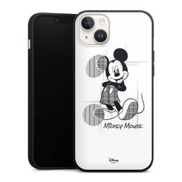DeinDesign iPhone 14 Handy Premium Silikon H&uuml;lle Handyh&uuml;lle schwarz Case Mickey Mouse Disney Official Licensed Product Silikon Premium Case