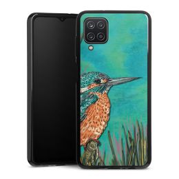 DeinDesign Galaxy A12 Handy Silikon H&uuml;lle Case schwarz Handyh&uuml;lle Bird Painting Animals