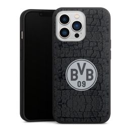 DeinDesign iPhone 13 Pro Handy Premium Silikon H&uuml;lle Handyh&uuml;lle schwarz Case Jersey Borussia Dortmund Bvb Silikon Premium Case