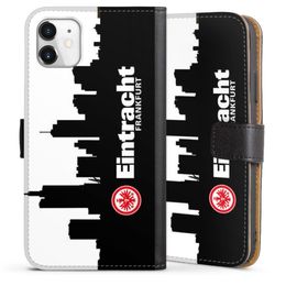 DeinDesign iPhone 11 Handy Klapph&uuml;lle Handyh&uuml;lle aus Kunst Leder schwarz Flip Case Eintracht Frankfurt Sge Official Licensed Product Sideflip mit Lasche