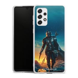 DeinDesign Galaxy A33 5G Handy Silikon H&uuml;lle Case transparent Handyh&uuml;lle Sunset Star Wars The Mandalorian Silikon Case