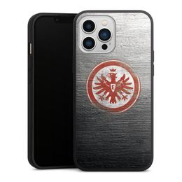 DeinDesign iPhone 13 Pro Max Handy Premium Silikon H&uuml;lle Handyh&uuml;lle schwarz Case Eintracht Frankfurt Sge Logo Silikon Premium Case