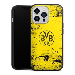 DeinDesign iPhone 13 Pro Handy Premium Silikon H&uuml;lle Handyh&uuml;lle schwarz Case Bvb Official Licensed Product Borussia Dortmund Silikon Premium Case