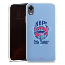 DeinDesign iPhone Xr Handy Silikon H&uuml;lle Case wei&szlig; Handyh&uuml;lle Disney Sayings Lilo & Stitch Silikon Case