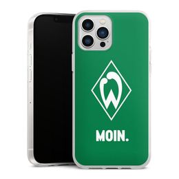 DeinDesign iPhone 13 Pro Max Handy Silikon H&uuml;lle Case transparent Handyh&uuml;lle Moin Official Licensed Product Sv Werder Bremen Silikon Case