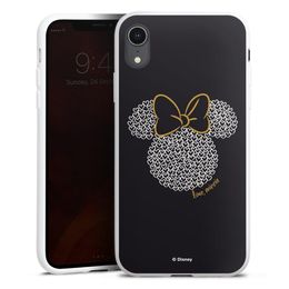 DeinDesign iPhone Xr Handy Silikon H&uuml;lle Case wei&szlig; Handyh&uuml;lle Minnie Mouse Muster Disney Silikon Case