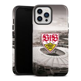 DeinDesign iPhone 13 Pro Max Handy Panzer Handyh&uuml;lle robuste Outdoor H&uuml;lle Schutzh&uuml;lle gl&auml;nzend Official Licensed Product Vfb Stuttgart Stadium Tough Case
