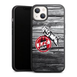 DeinDesign iPhone 13 Handy Gallery Case Handyh&uuml;lle 9H Geh&auml;rtetes Glas R&uuml;ckseite H&uuml;lle 1. Fc K&ouml;ln Wooden Look Official Licensed Product Gallery Case