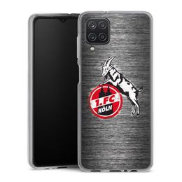 DeinDesign Galaxy A12 Handy Silikon H&uuml;lle Case transparent Handyh&uuml;lle Metallic Look Official Licensed Product 1. Fc K&ouml;ln Silikon Case