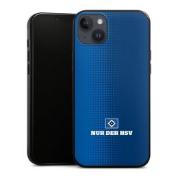 DeinDesign iPhone 14 Plus Handy Silikon H&uuml;lle Case schwarz Handyh&uuml;lle Hsv Logo Official Licensed Product