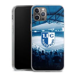 DeinDesign iPhone 12 Pro Max Handy Silikon H&uuml;lle Case transparent Handyh&uuml;lle Stadium 1. Fcm 1. Fc Magdeburg Silikon Case