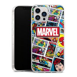 DeinDesign iPhone 13 Pro Max Handy Silikon H&uuml;lle Case transparent Handyh&uuml;lle Muster Comic Marvel Silikon Case