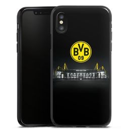DeinDesign iPhone X Handy Silikon H&uuml;lle Case schwarz Handyh&uuml;lle Borussia Dortmund Stadium Bvb