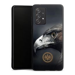 DeinDesign Galaxy A52s 5G Handy Premium Silikon H&uuml;lle Handyh&uuml;lle schwarz Case Eintracht Frankfurt Eagle Official Licensed Product Silikon Premium Case