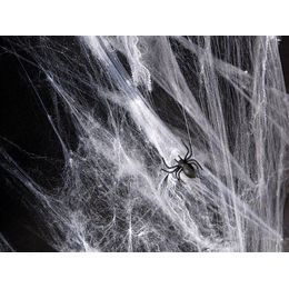 partydeco Bastelperlen Halloween Spinnennetz mit 2 Spinnen