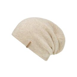 Chillouts Beanie Milea Hat tragbar als Beanie oder als Strickmütze mit Umschlag, beige