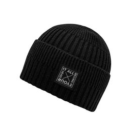 Chillouts Strickmütze Shealyn Hat Unisex, Wärmend, Mit Wollanteil, schwarz