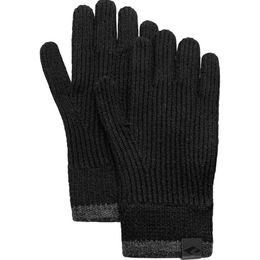 Chillouts Strickhandschuhe Handschuhe gestrickt, Fingerhandschuhe mit Kontrastrand, schwarz