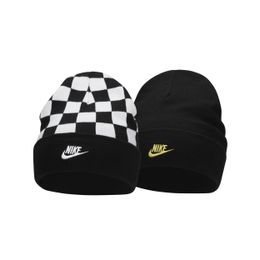 Nike Peak wendbare Smiley-Beanie mit hohem Bündchen für Kinder - Schwarz