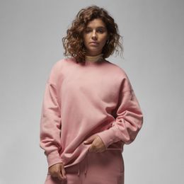 Jordan Flight Fleece Damen-Sweatshirt mit Rundhalsausschnitt - Pink