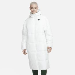 Nike Sportswear Classic Puffer lockerer Therma-FIT Parker mit Kapuze für Damen - Weiß