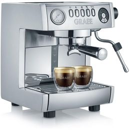 Exzellent: Graef Marchesa ES850EU Siebträger Kaffeemaschine + Kaffeemühle CM850 | silber