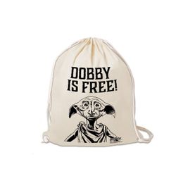 logoshirt Kulturbeutel Harry Potter - Dobby Is Free, mit coolem Harry Potter Print, weiß