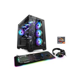 CSL Aqueon A78241 Advanced Edition Gaming-PC (AMD Ryzen 7 7700X, GeForce RTX 4060Ti, 64 GB RAM, 2000 GB SSD, Wasserkühlung), schwarz