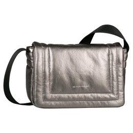 Tom Tailor Umhängetasche Jody Flap bag S top zip, mit geräumigen Fächern, silberfarben