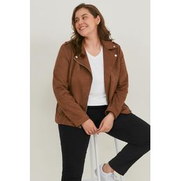 C&A Bikerjacke-Velourslederimitat