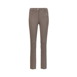 GOLDNER Hose Damen Gr&ouml;&szlig;e 44 hellbeige / braun / schwarz