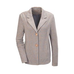 GOLDNER Blazer Damen Gr&ouml;&szlig;e 24 hellbeige / blau