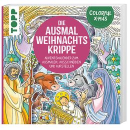 Colorful Christmas - Die Ausmal-Weihnachtskrippe (Adventskalender) - Ursula Schwab, Taschenbuch