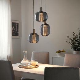 IKEA HÖGVIND Hängeleuchte mit 3 Leuchtenschirmen