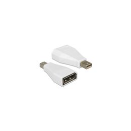 Delock Adapter mini DisplayPort 1.2 Stecker > DisplayPort Buchse weiß Computer-Kabel