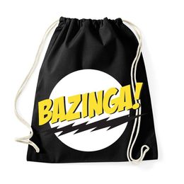 Blondie & Brownie Blondie & Brownie Turnbeutel aus Baumwolle Bazinga Logo Sheldon Big Bang Theorie