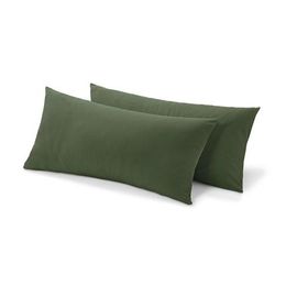 Tchibo 2 Jersey-Kopfkissenbezüge - Grün - 100% Baumwolle