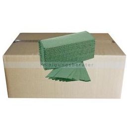 Papernet Papierhandtücher 5000 Blatt recycling grün 25x23 cm Papierhandtuch in Zick-Zack (ZZ) Falzung, 1-lagig